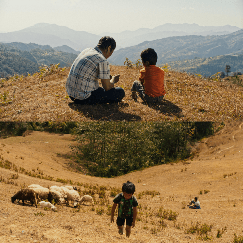 Screen grabs from the «A Road to A Village» feature film. Color graded ...